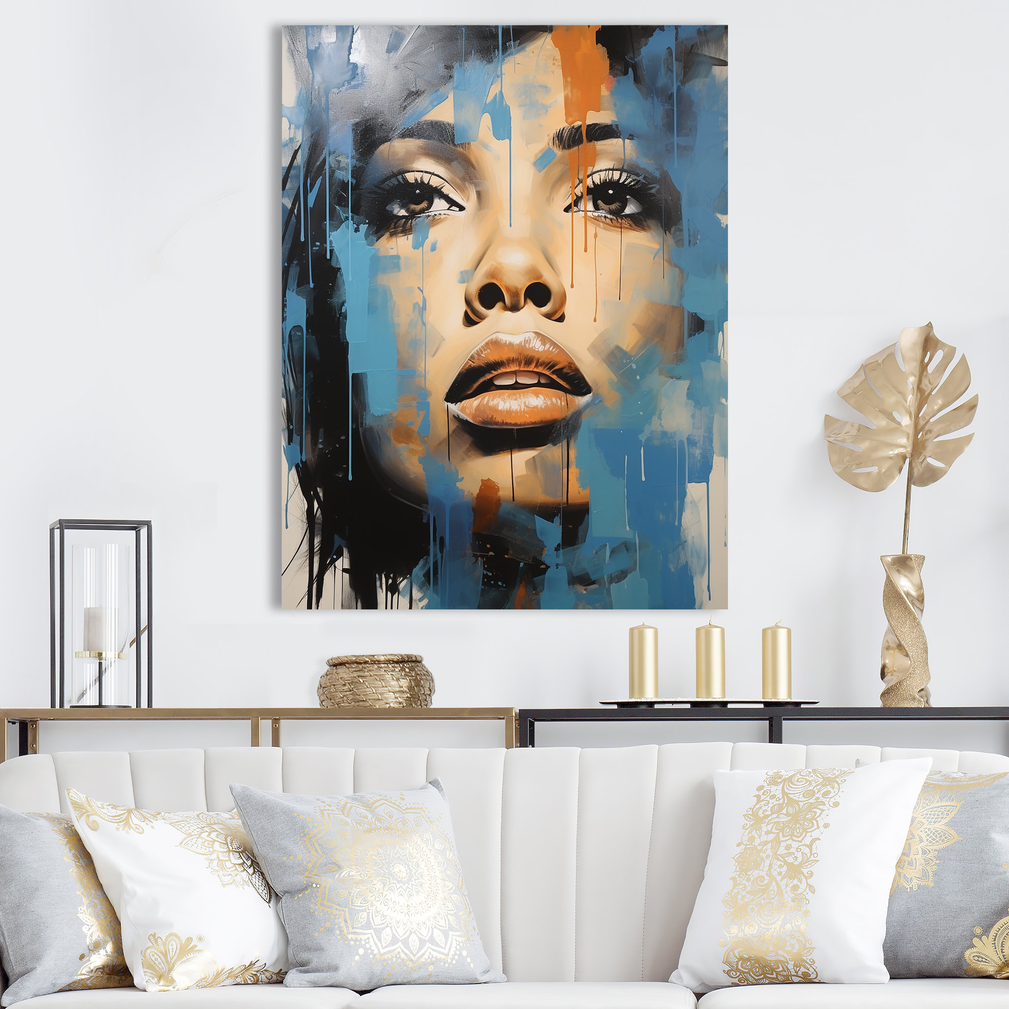 Design Art Azure Aaliyah Portrait I - Celebrity Wall Decor_105711 ...