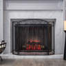 Everly Quinn Luxe Fireplace Screen – Sophisticated Spark Barrier for ...