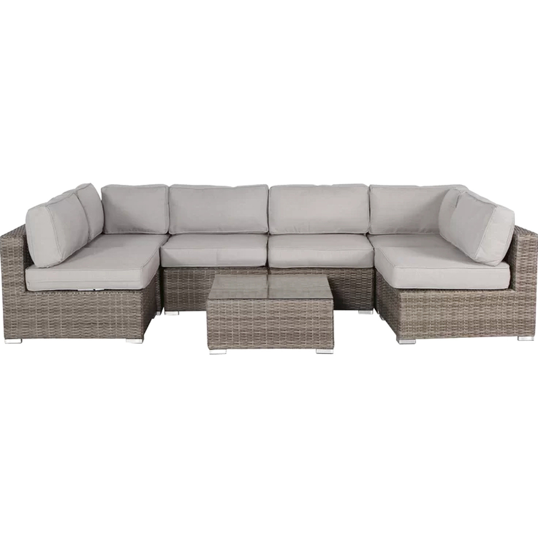 One Allium Way® 7 Outdoor Seating With Cushions - Handwoven , Aluminum ...
