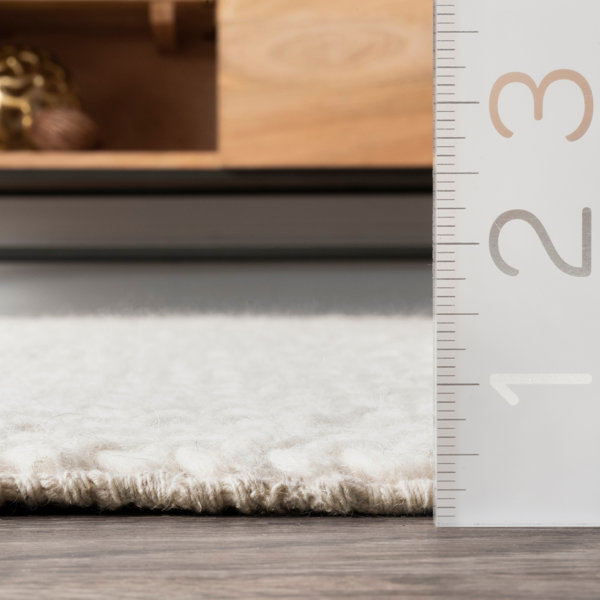 Gracie Oaks Sinclair Handmade Flatweave Wool Off White Rug & Reviews ...
