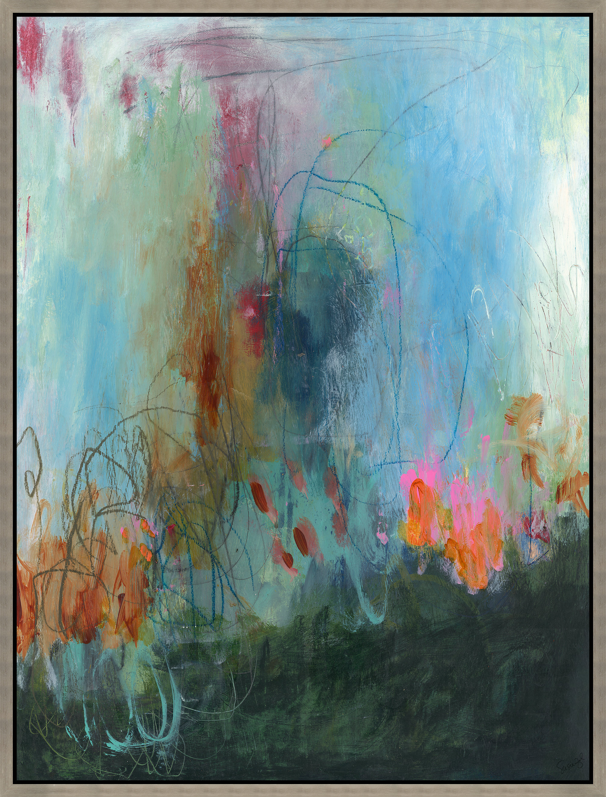 Chelsea Art Studio Hold My Hand by Susie Zolghadri - Floater Frame ...