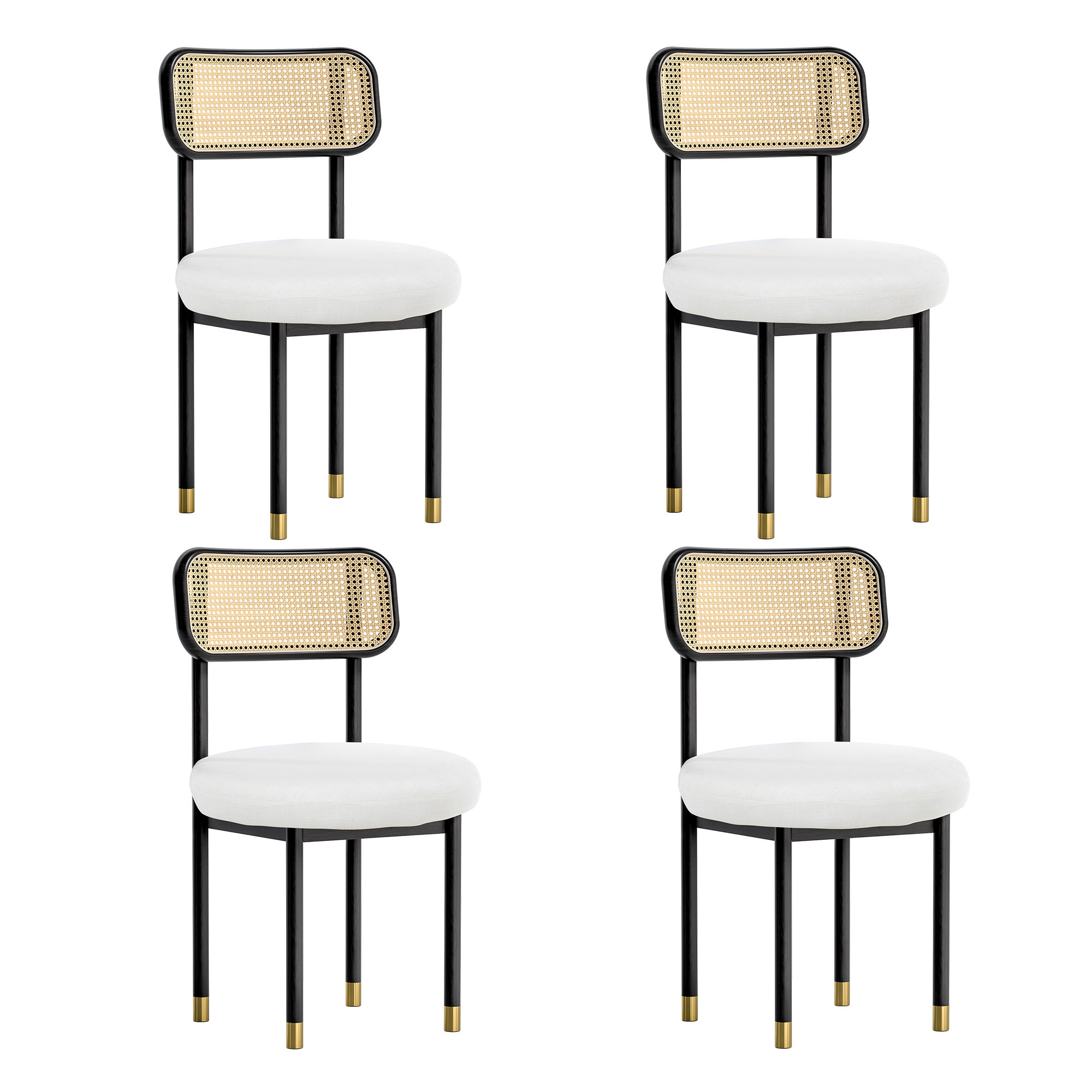 Bayou Breeze Carloz Side Chair Dining Chair (Set of 4) | Wayfair