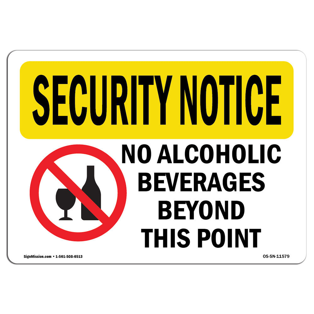 SignMission No Alcoholic Beverages Aluminum Sign 12 x 18 - Wayfair Canada