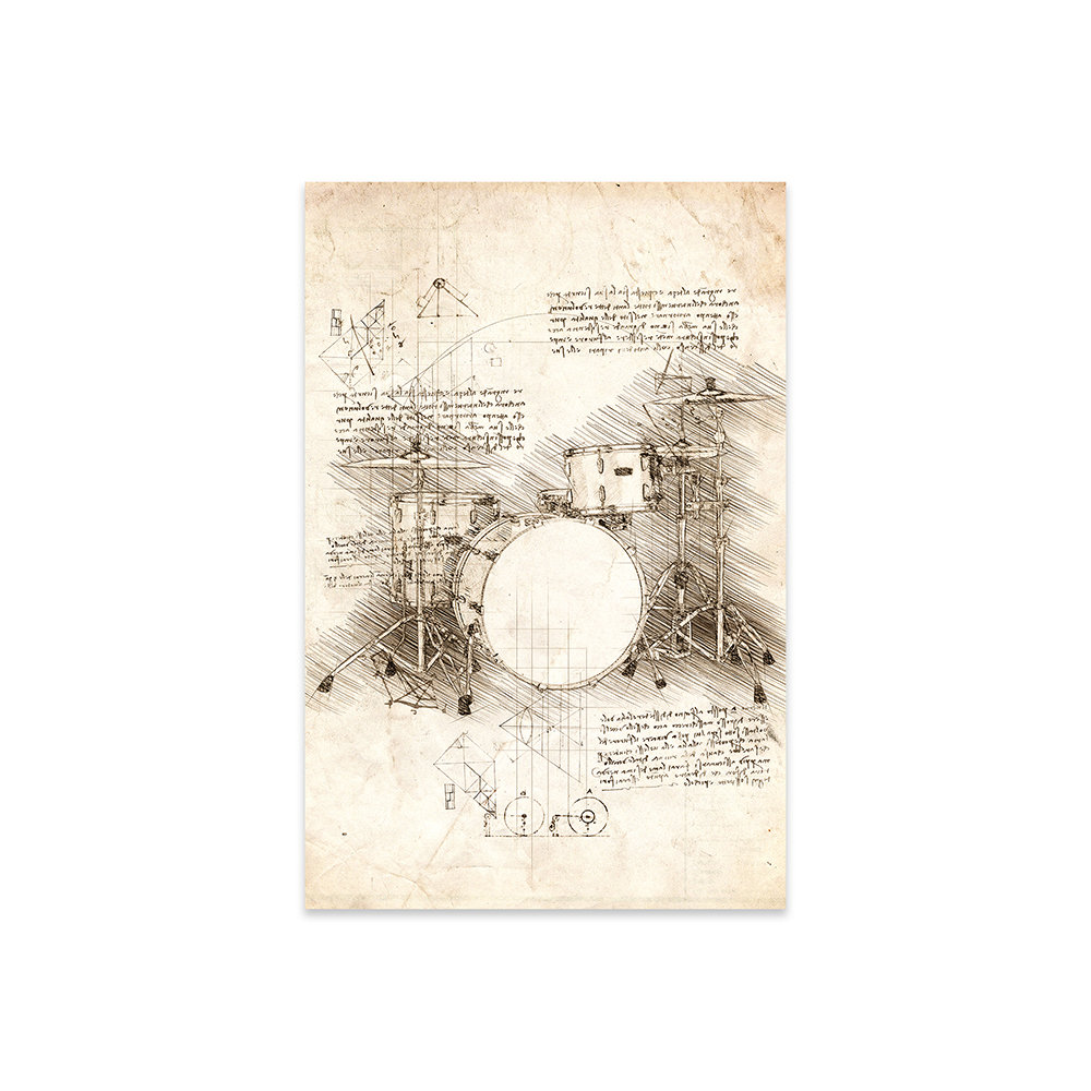 Williston Forge Drum Set Print On Acrylic Glass | Wayfair