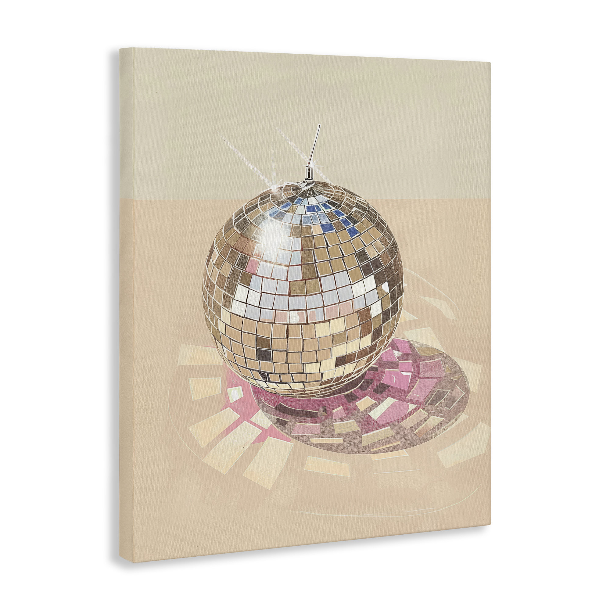 Bungalow Rose Dazzling Disco Ball Refraction Canvas, design by ...