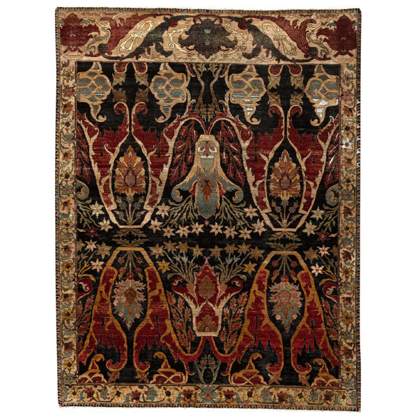 Bokara Rug Co., Inc. One-of-a-Kind 8' X 10'6" Area Rug in Black/Ivory ...