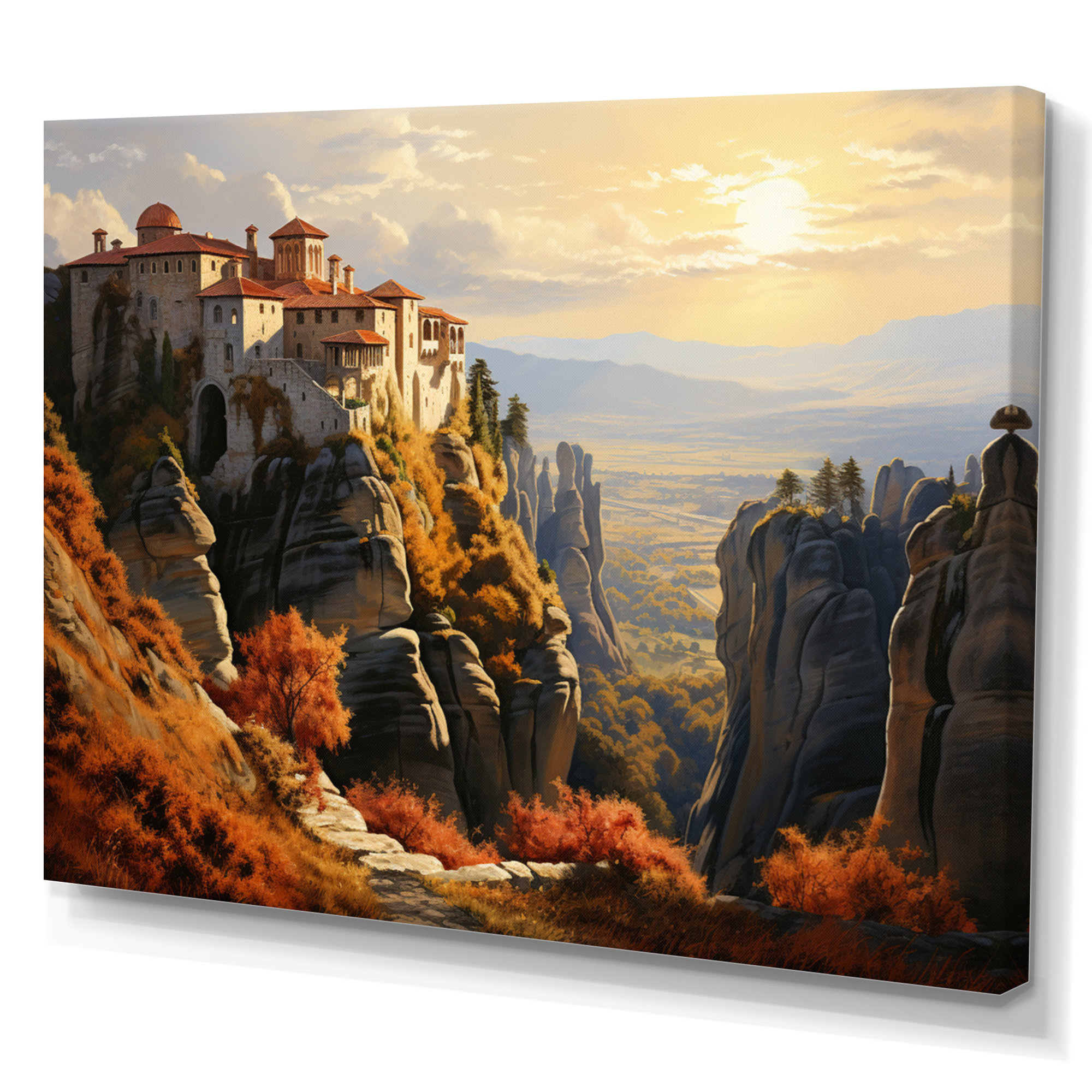 Loon Peak® Greece Meteora Enigma I - Landscapes Canvas Art Print ...