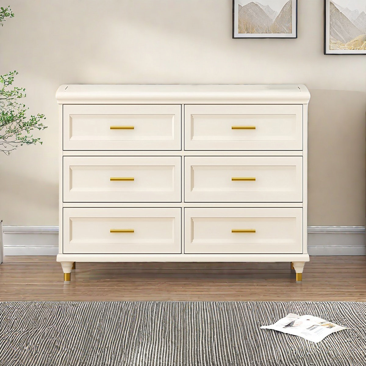 Licalilo Modern Minimalist Bedroom Drawer Storage Cabinet | Wayfair