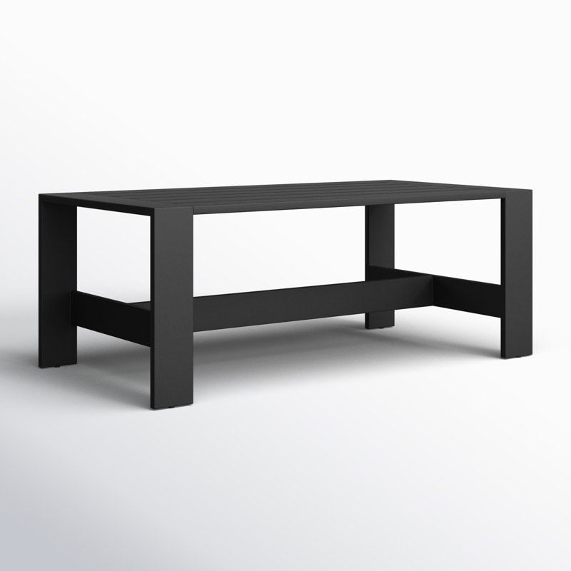 Joss & Main Sterling Metal Outdoor Coffee Table with Slat Top | AllModern