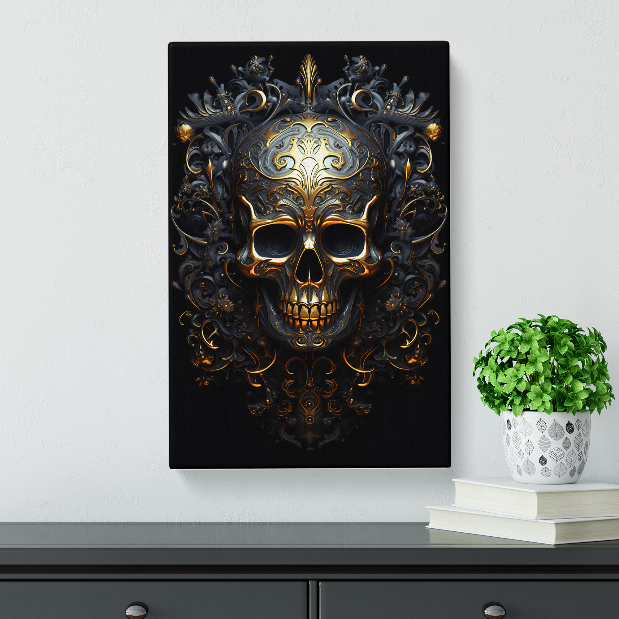 Happy Larry Skull Art Informel Art | Wayfair.co.uk