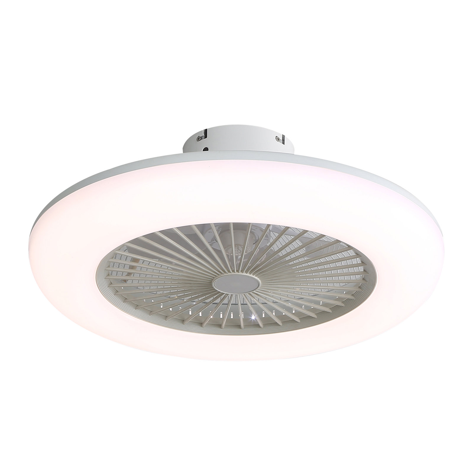 Wrought Studio™ Flush Mount Ceiling Fan With Lights | Wayfair