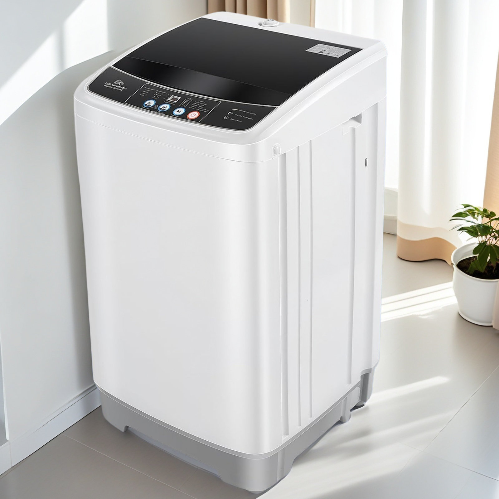 PLUTO LIMITED Portable Washing Machine, 17.8Lbs Capacity Full-Automatic ...