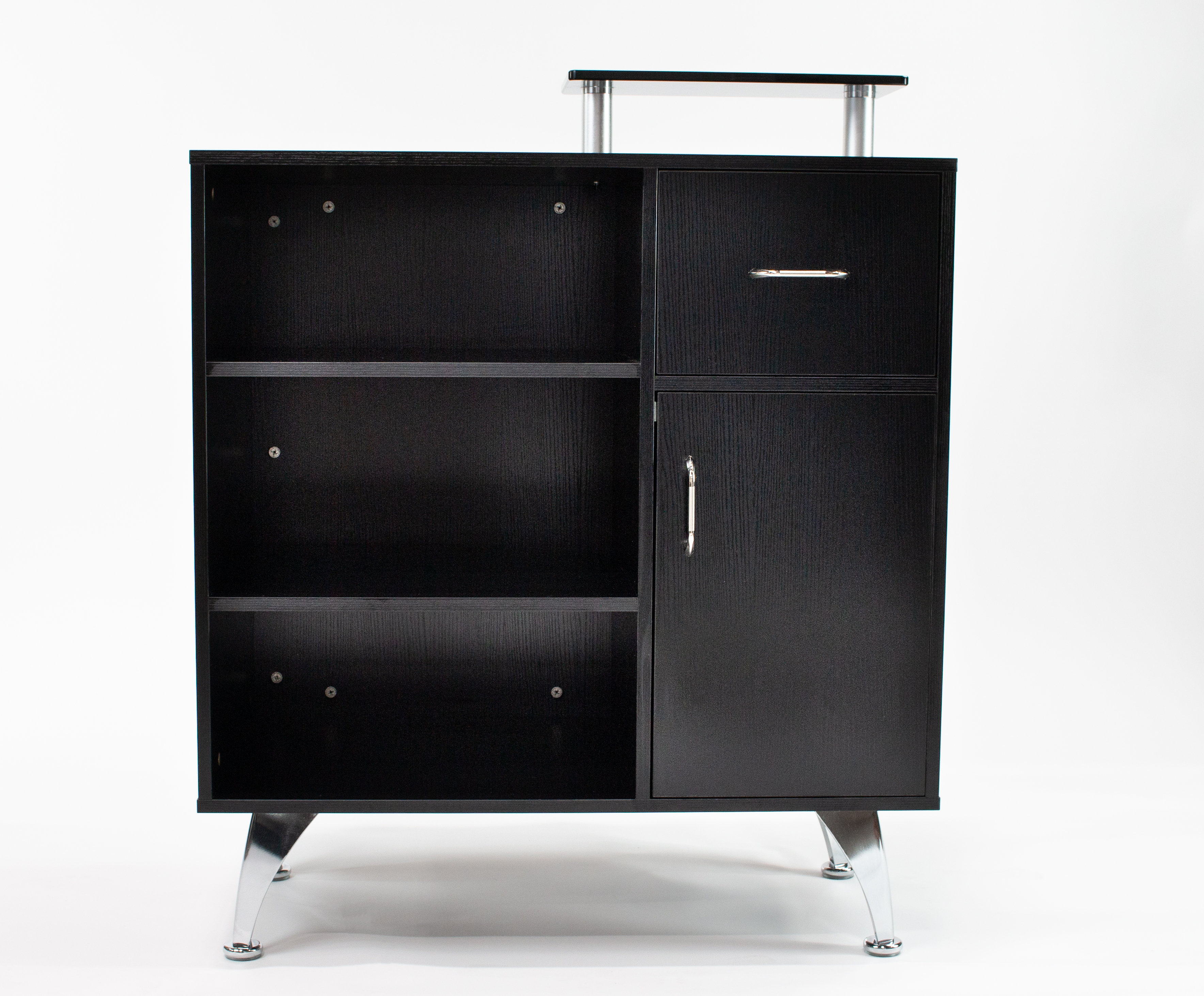 Wrought Studio Welden II Reception Desk With Glass Top, Office ...