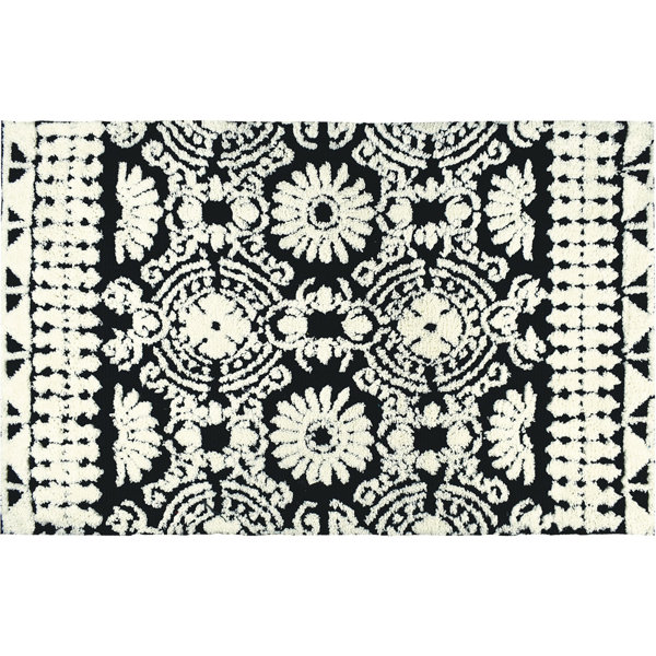 Wrought Studio Lennie Performance Black Rug | Wayfair