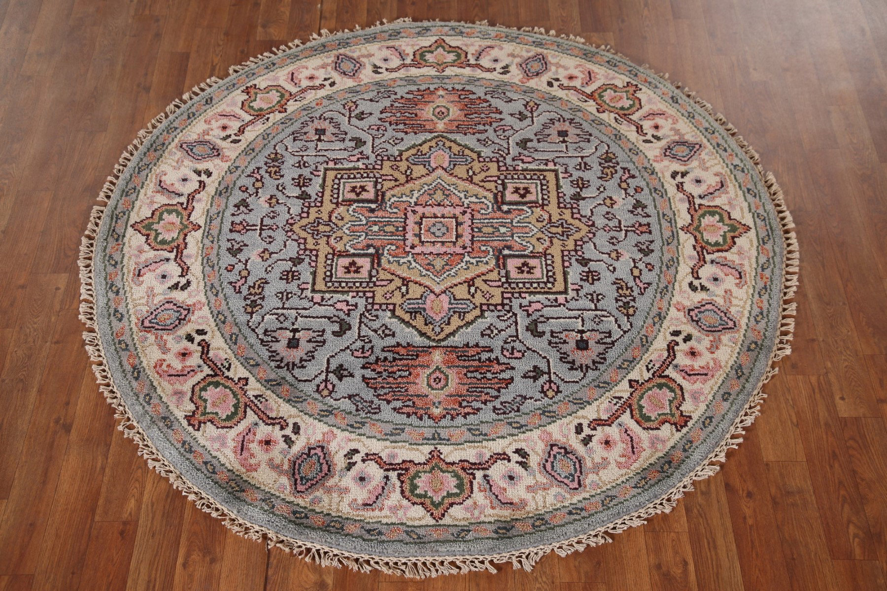 Bloomsbury Market Round Traditional Indian Area Rug 5x5 | Wayfair