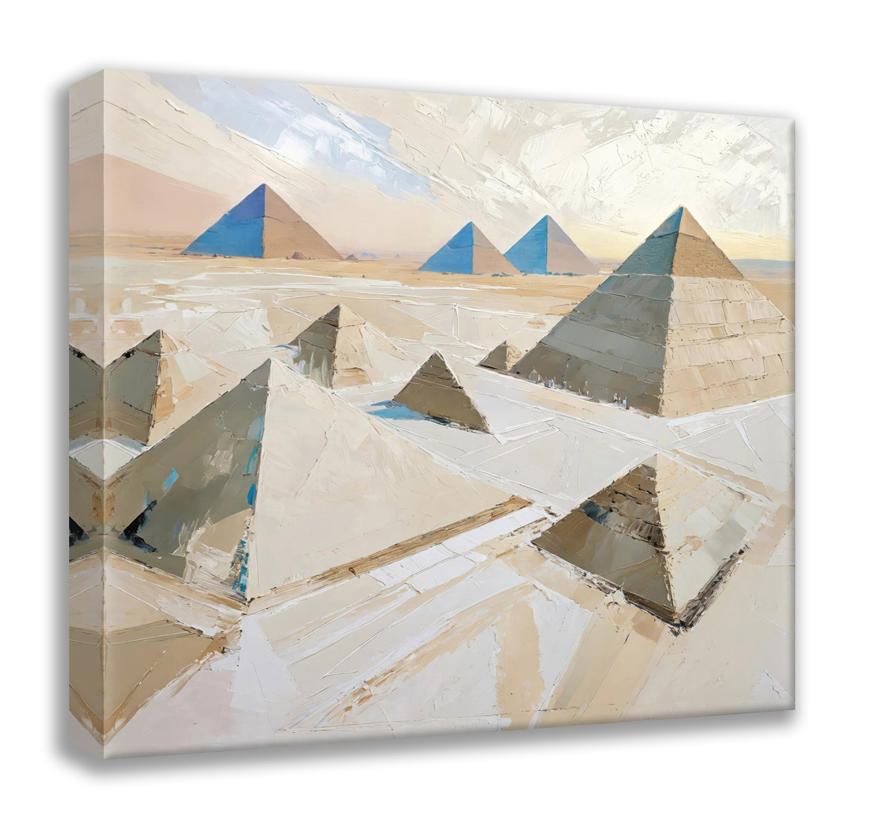 Trinx Pyramids Giclee on Gallery Wrapped Canvas | Wayfair
