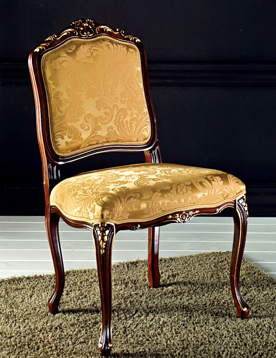 David Michael Solid Wood Side Chair in Gold | Wayfair