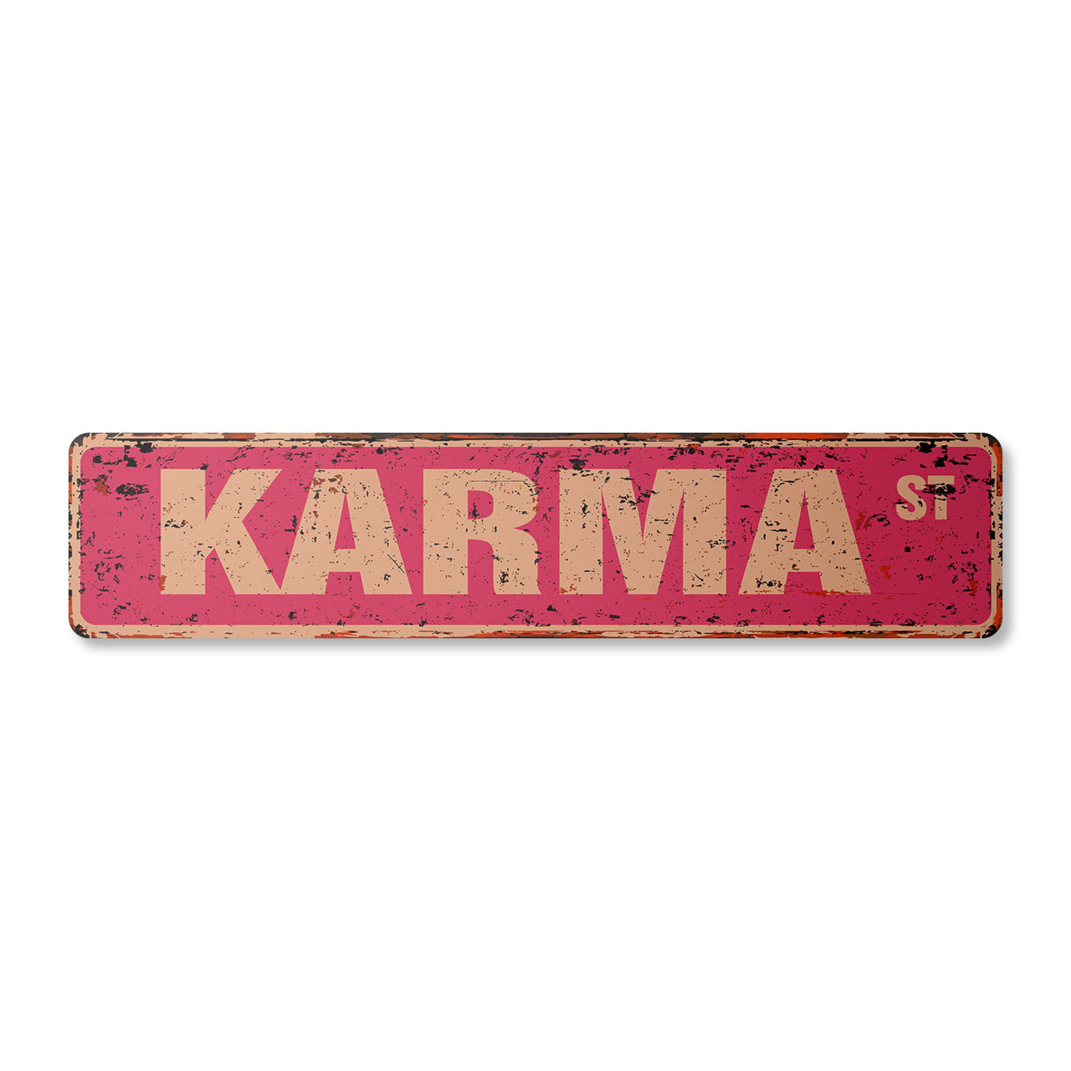 SignMission Karma Street Sign Aluminum 4" X 18" | Wayfair