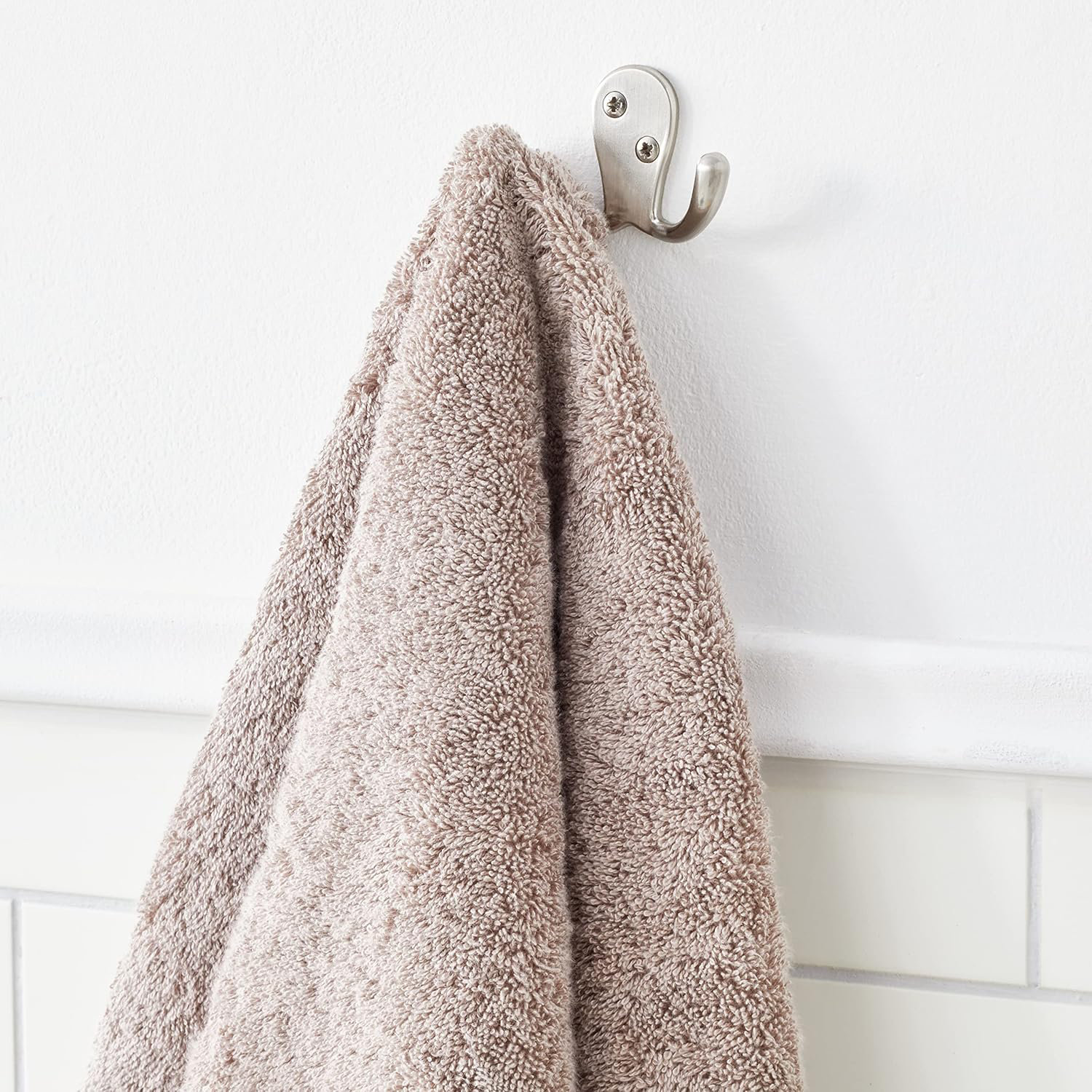 Ebern Designs Modern Satin Nickel Metal Robe Wall Hook | Wayfair