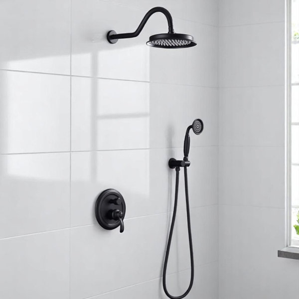 MonadLiving Retro Shower Faucet Set With Rough-In Valve With 9 Inches ...