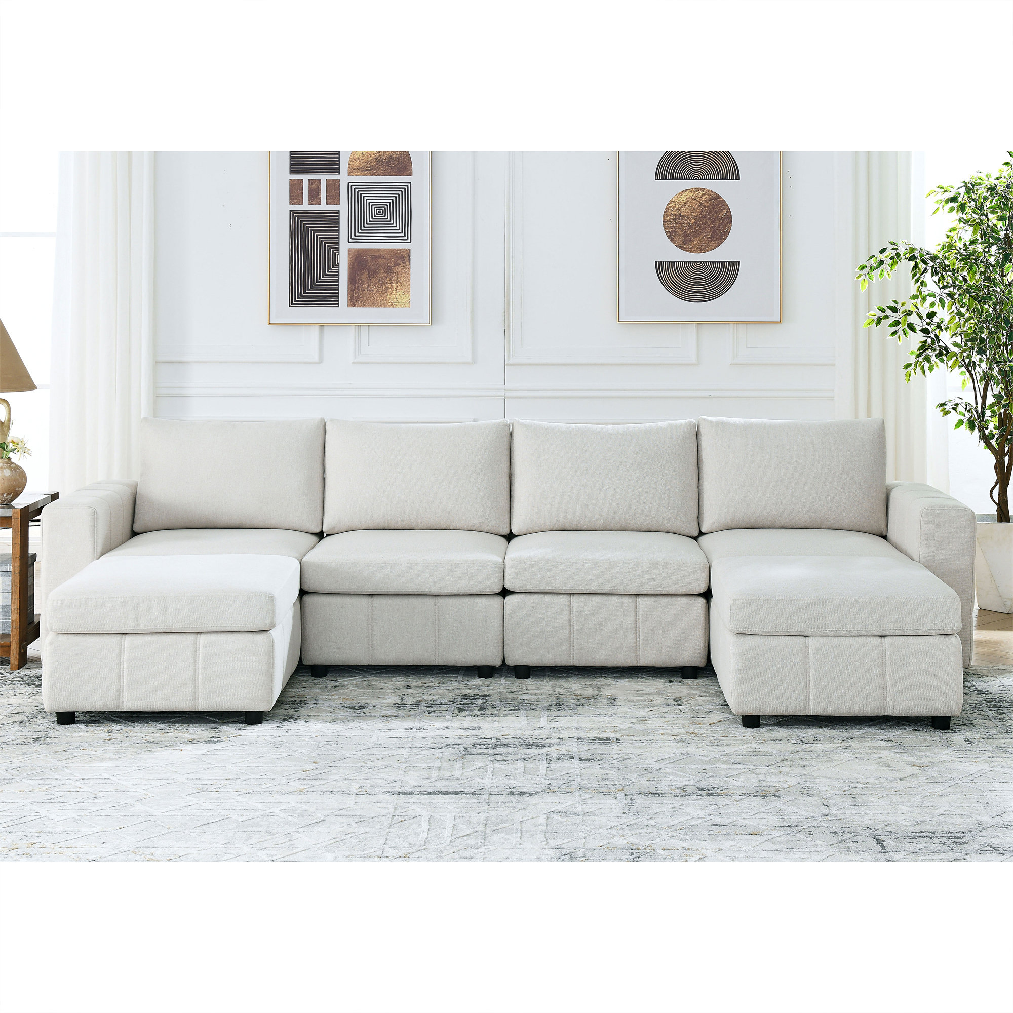 Latitude Run® 6 - Piece Upholstered Sectional - Wayfair Canada