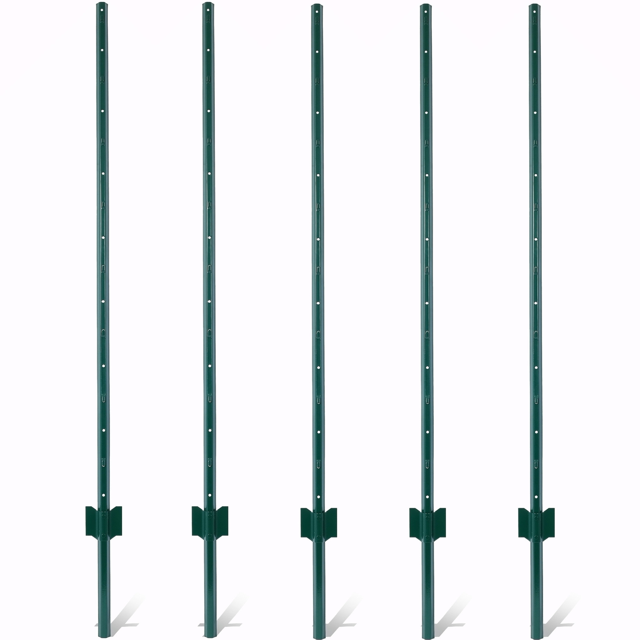 HANGZHOUSHANGYI Fence Posts 5Feet - 5Pack, Heavy Duty Metal Fence Post ...
