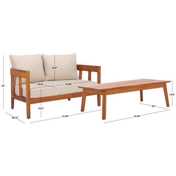 Winston Porter Dasmon Patio Bench + Table & Reviews | Wayfair
