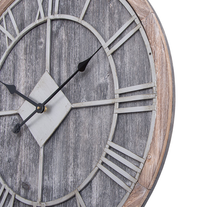 Gracie Oaks Bernhard Wood Wall Clock & Reviews | Wayfair