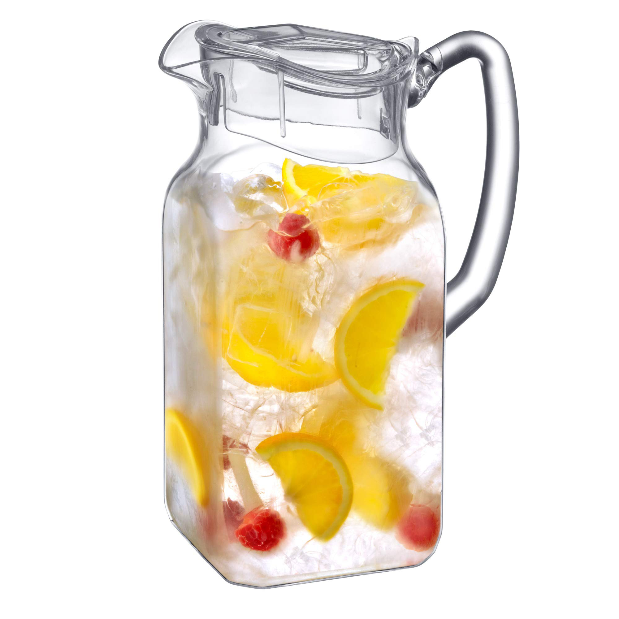 Hokku Designs Plastic Pitcher (64 Oz, 2 Quart), Clear Water Pitcher ...