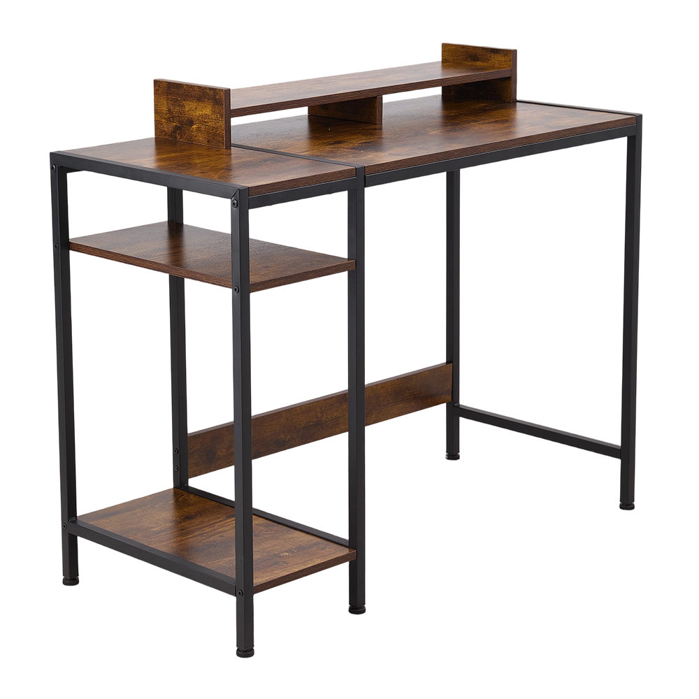 Borough Wharf 100Cm Rectangular with Hutch Computer Desk | Wayfair.co.uk