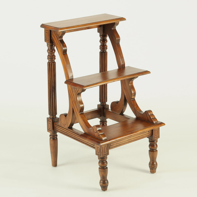 WFX Utility™ Library 3 Step Wood Step Stool & Reviews | Wayfair