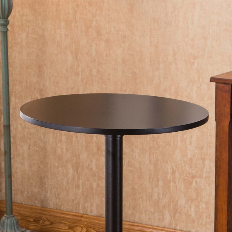 Ebern Designs Elannah Black Round Bar Table | Wayfair