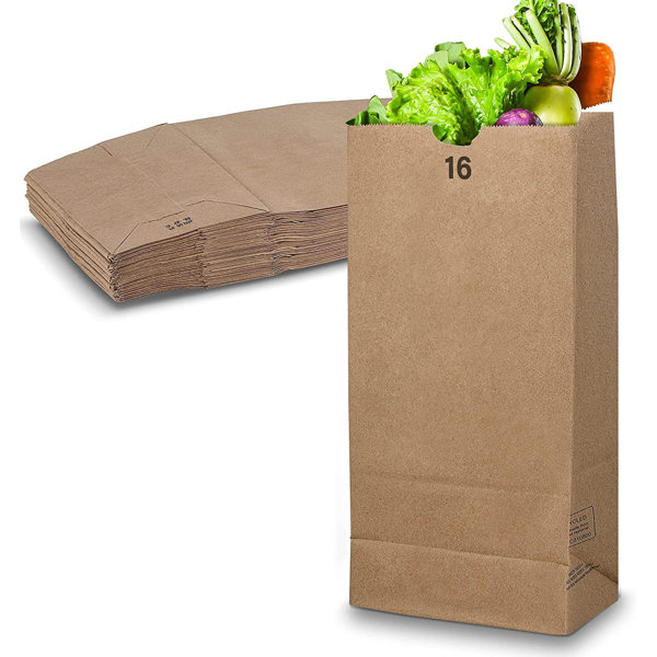Prep & Savour Darco 16 lb Strong and Durable Brown Paper Bags | Wayfair