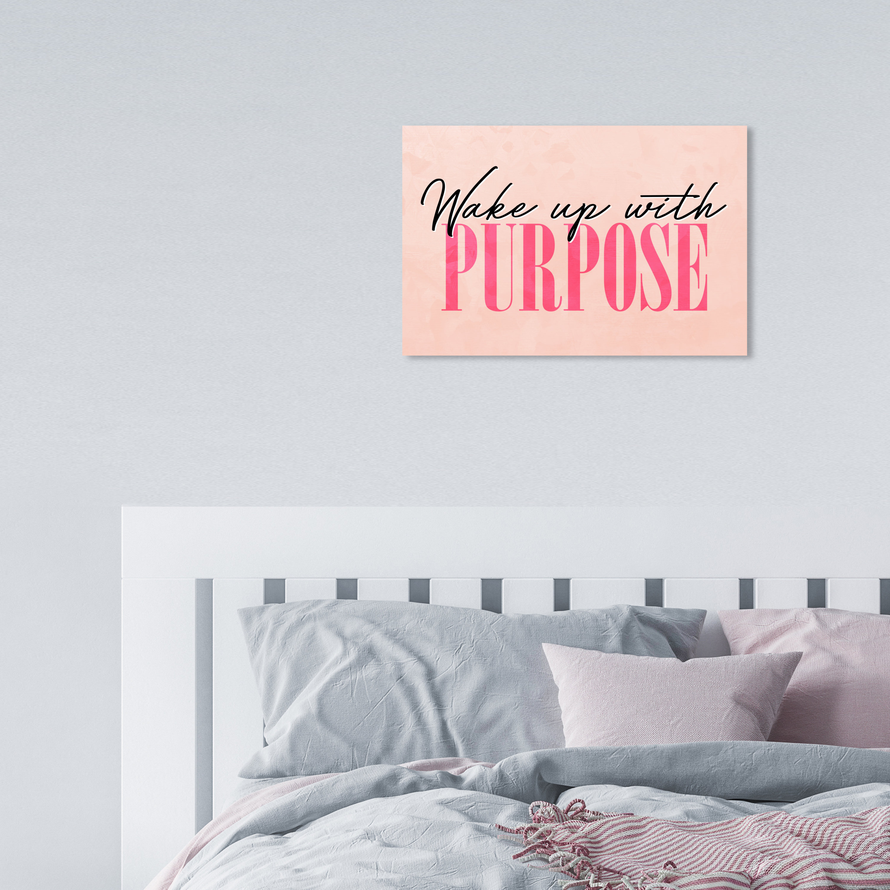 Oliver Gal Motivational Quotes and Sayings Wake up with Purpose Pink ...