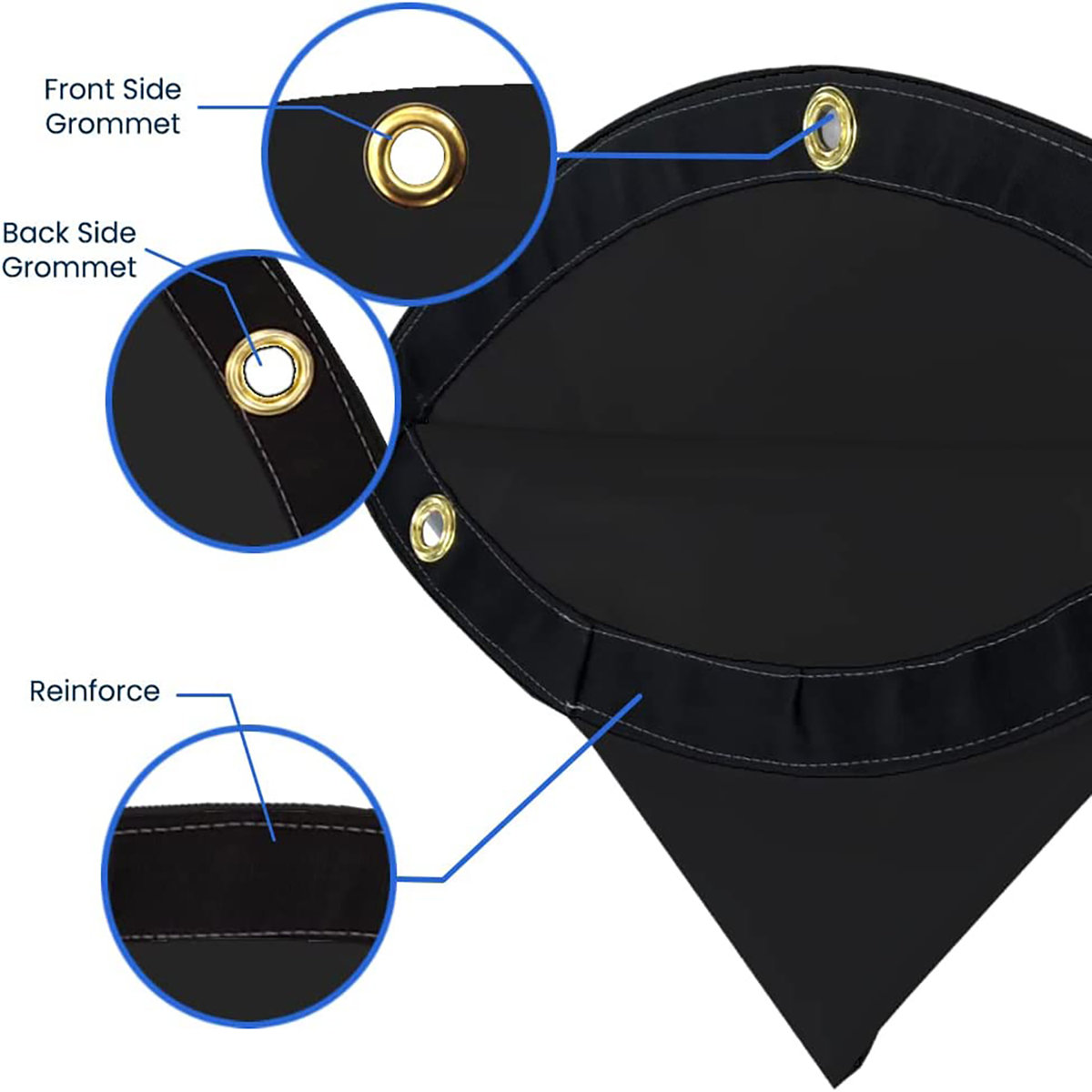 Covers & All Multipurpose High Density Waterproof Round Tarp, Outdoor ...