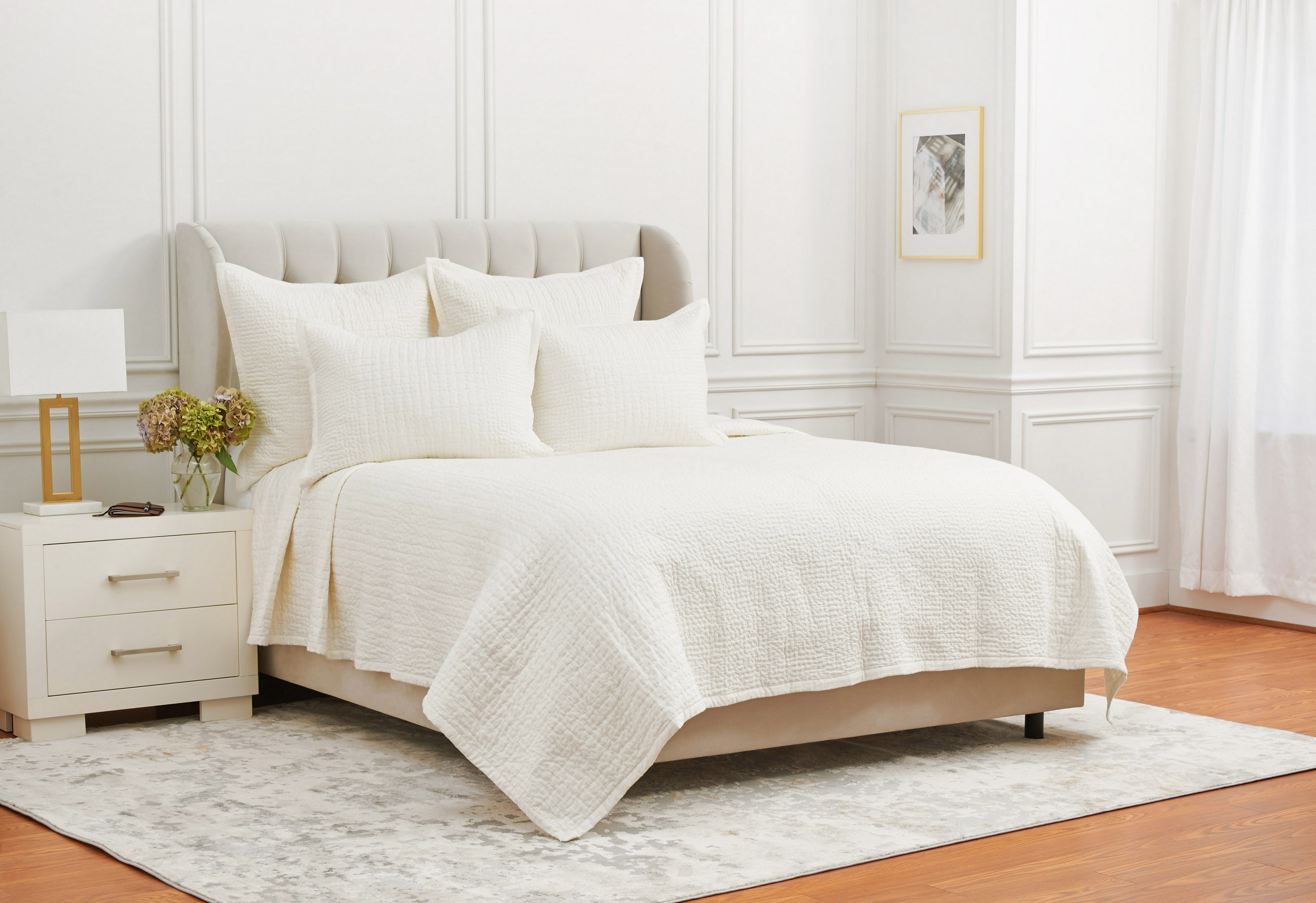 Joss & Main Maverick Ivory Standard Cotton Quilt | Wayfair