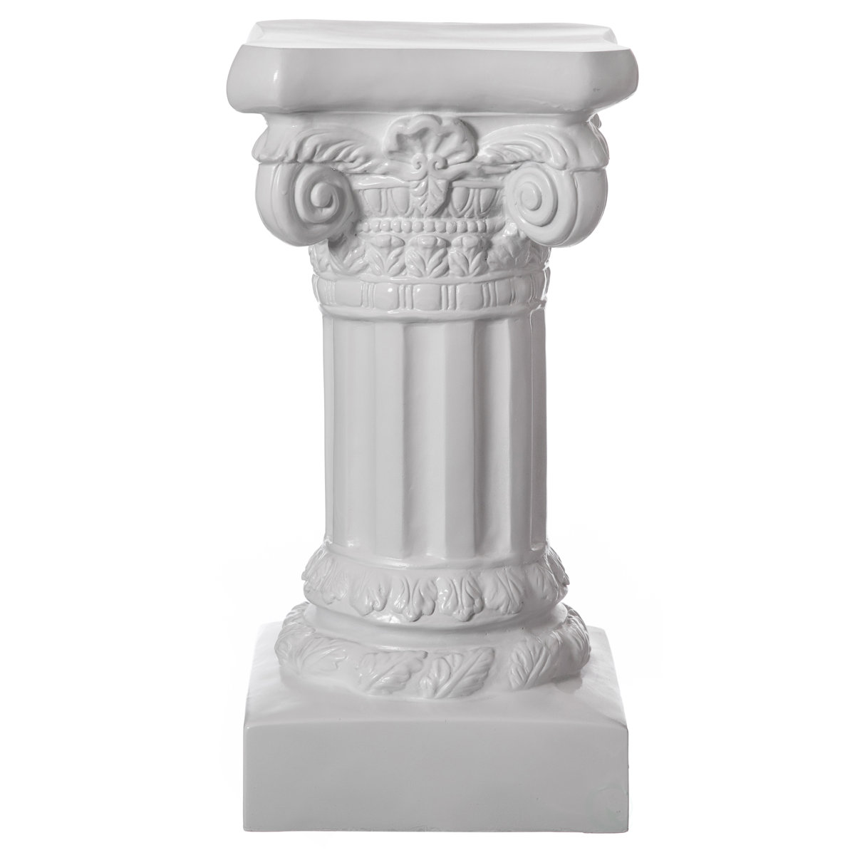Uniquewise Fiberglass White Plinth Roman Style Piller Pedestal Vase ...