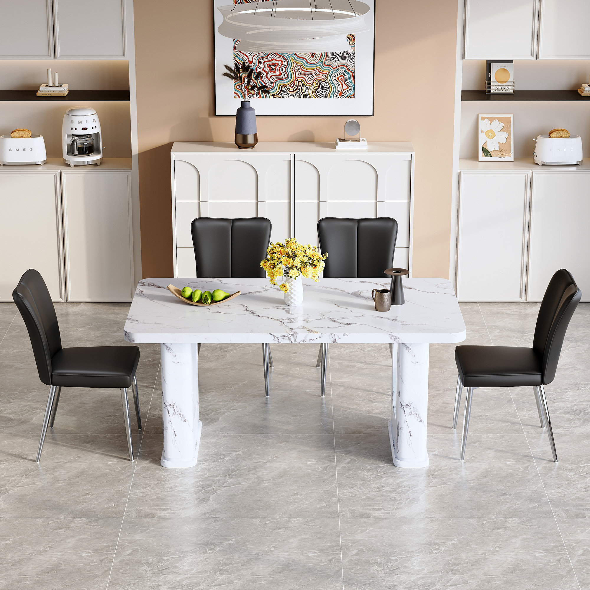 Orren Ellis Table and chair set | Wayfair