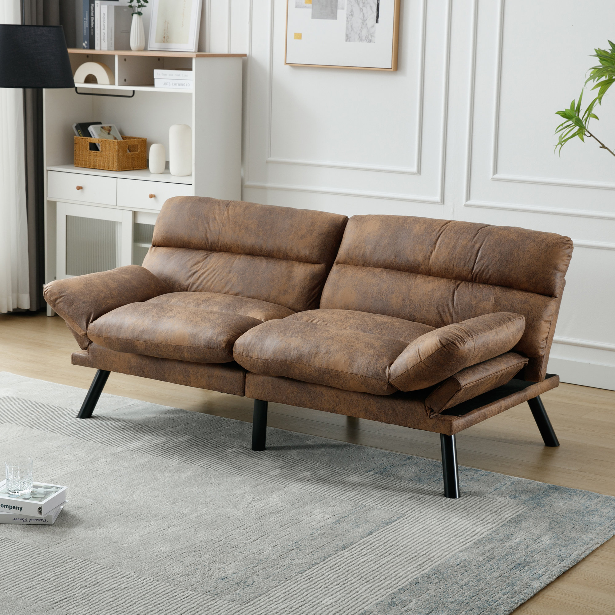 George Oliver 70 Inch Futon Sofa Bed Modern Folding Futon | Wayfair