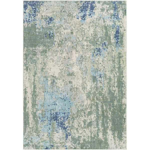 Trent Austin Design® Mcneel Abstract Green/Blue Indoor / Outdoor Area ...