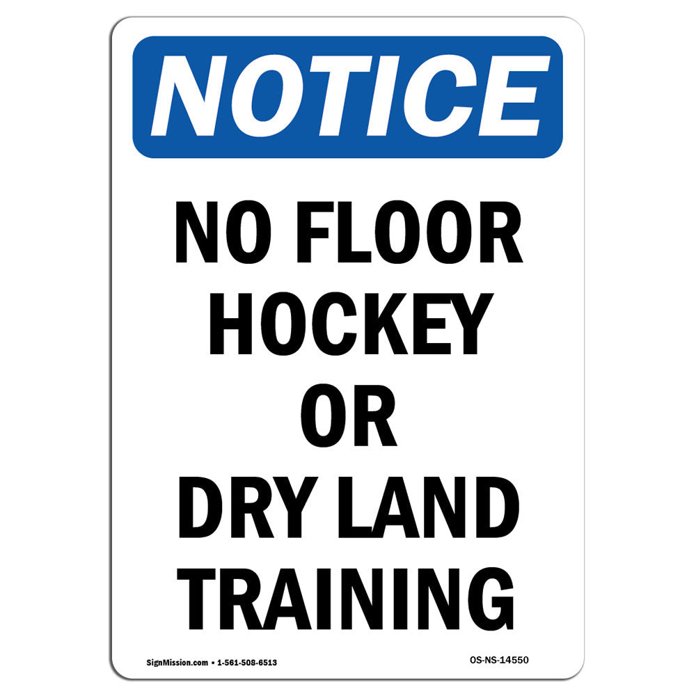 SignMission No Floor Hockey or Dry Land Training Sign | Wayfair