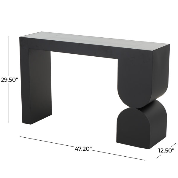 Brayden Studio® Cole And Grey Geometric Console Table With Stacked ...