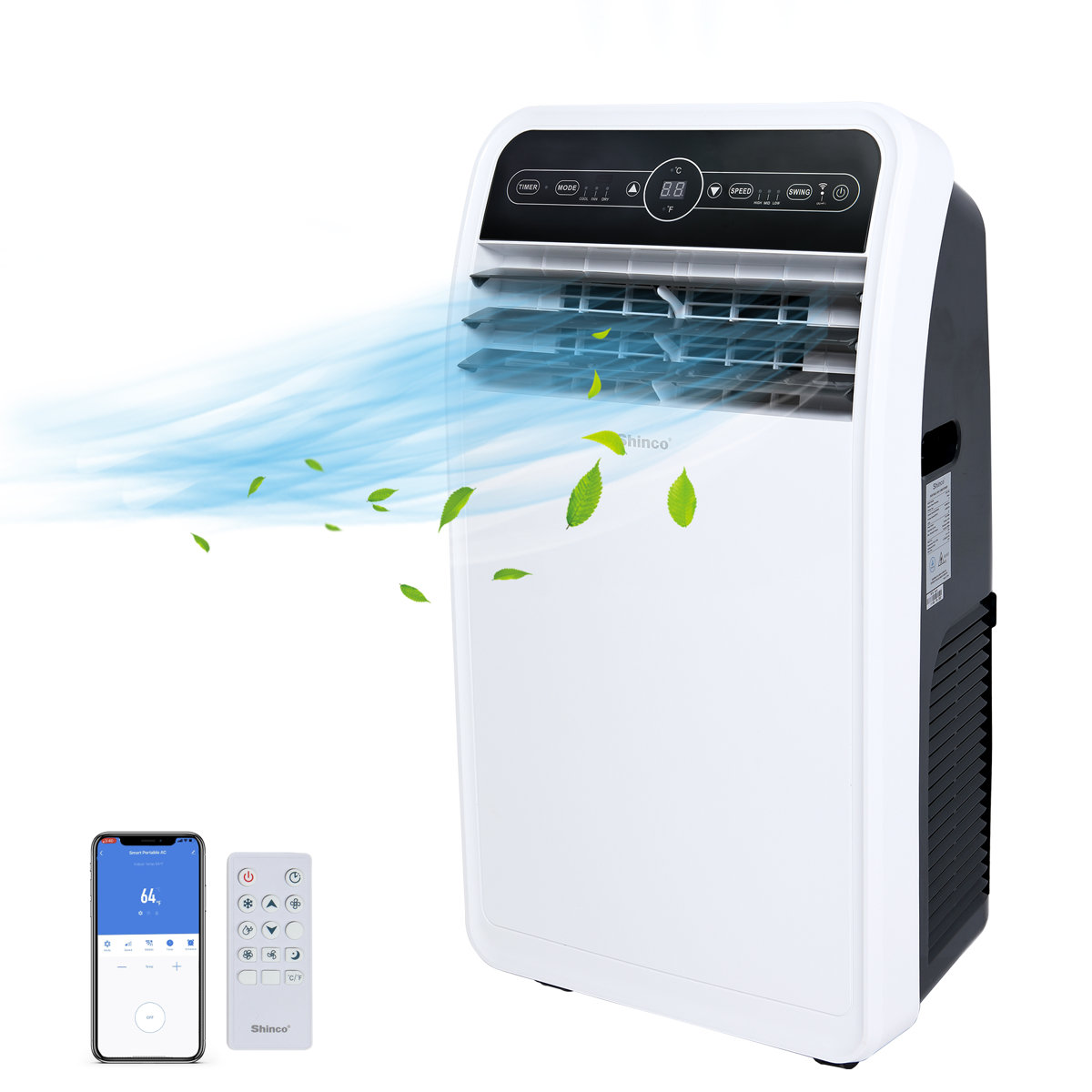 Shinco 10,000 Btu Portable Air Conditioner, Portable Ac Unit With Built ...