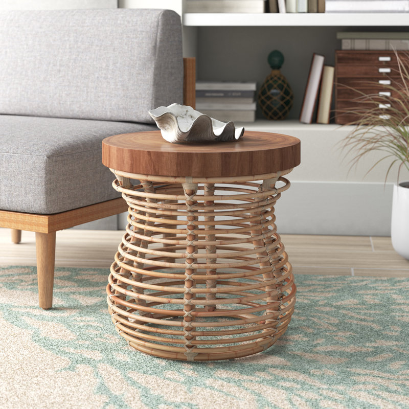 Sand & Stable™ Lottie Rattan End Table & Reviews | Wayfair