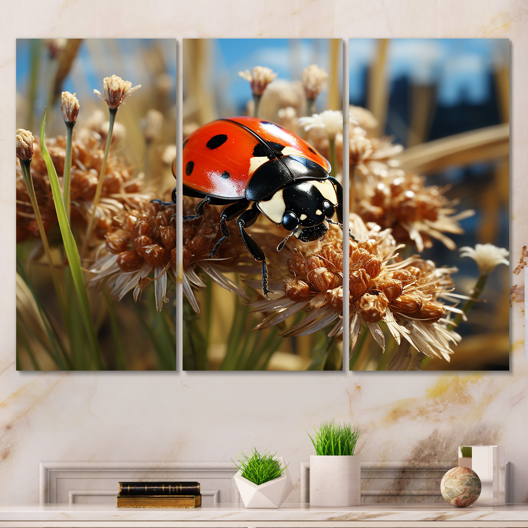 Latitude Run® Adventurous Red Ladybug I - Ladybug Wall Art | Wayfair