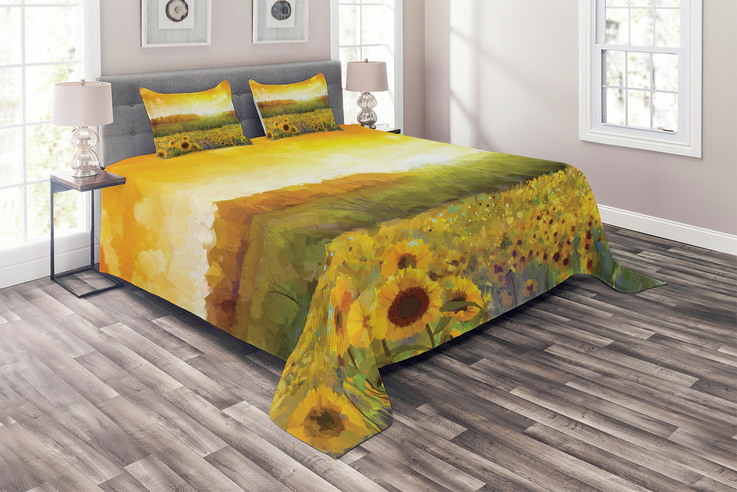 Ambesonne Sunflower Coverlet Set | Wayfair