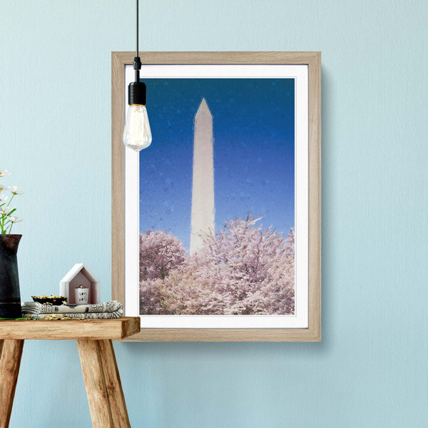 East Urban Home The Washington Monument - Picture Frame Graphic Art ...