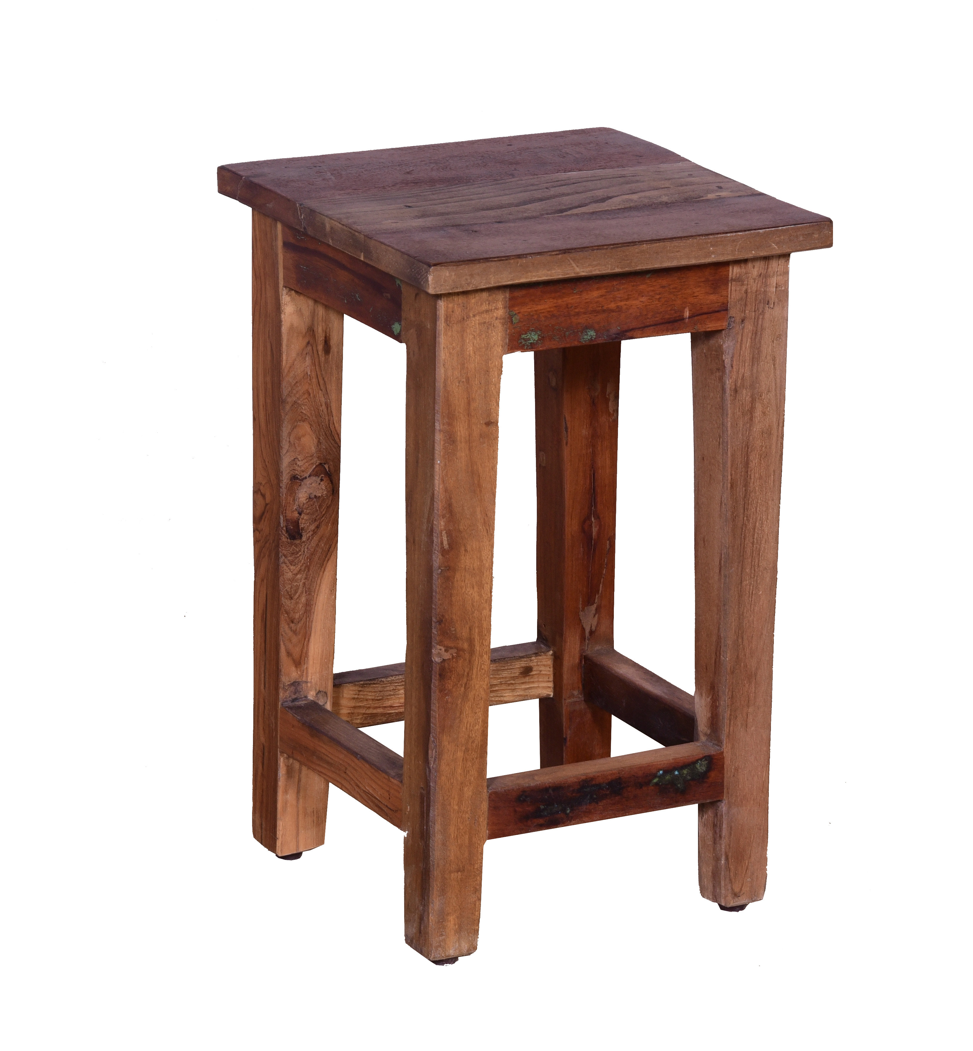 Designe Gallerie Natalie Solid Wood Short Stool in Natural Finish ...