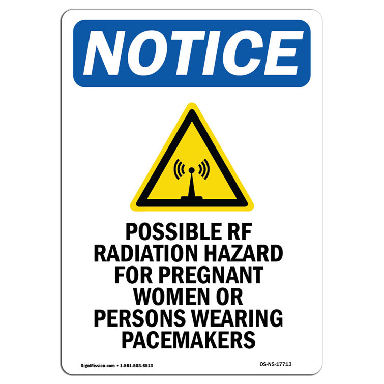 SignMission Possible RF Radiation Sign with Symbol | Wayfair