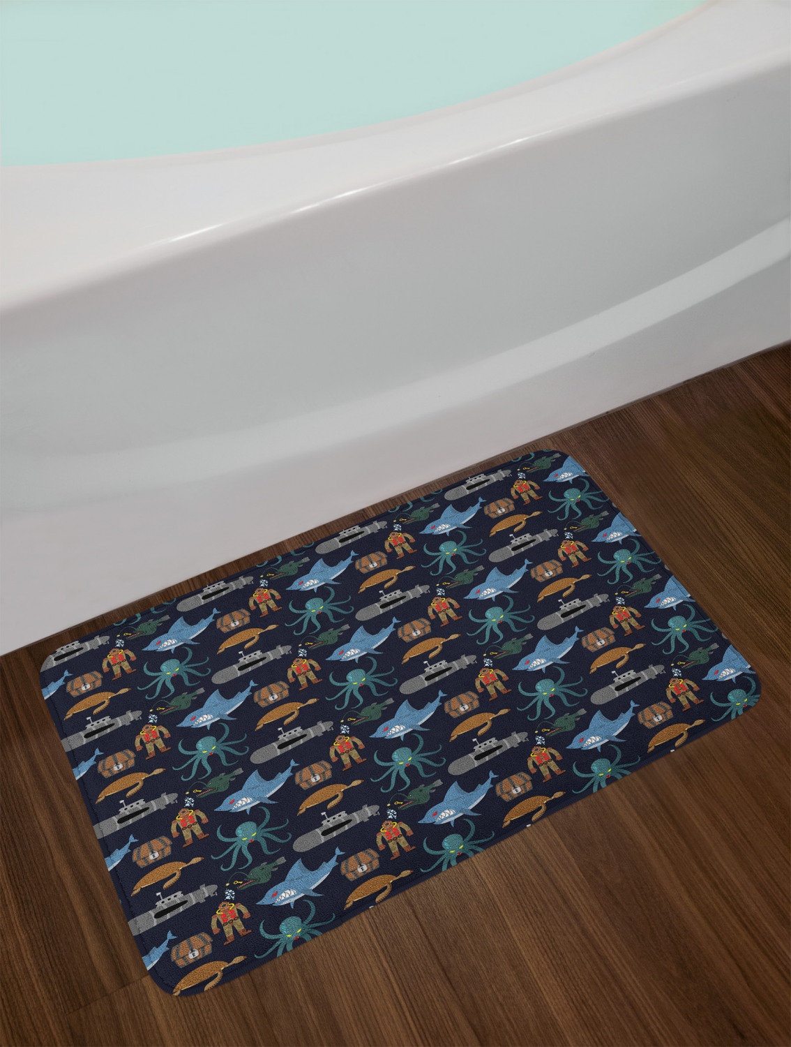 East Urban Home Ocean Items Shark Sea Turtle Submarine Octopus Deep Sea ...